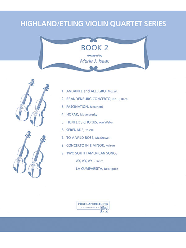 Highland/Etling Violin Quartet Series: Book 2: Violin Score | Sheet Music