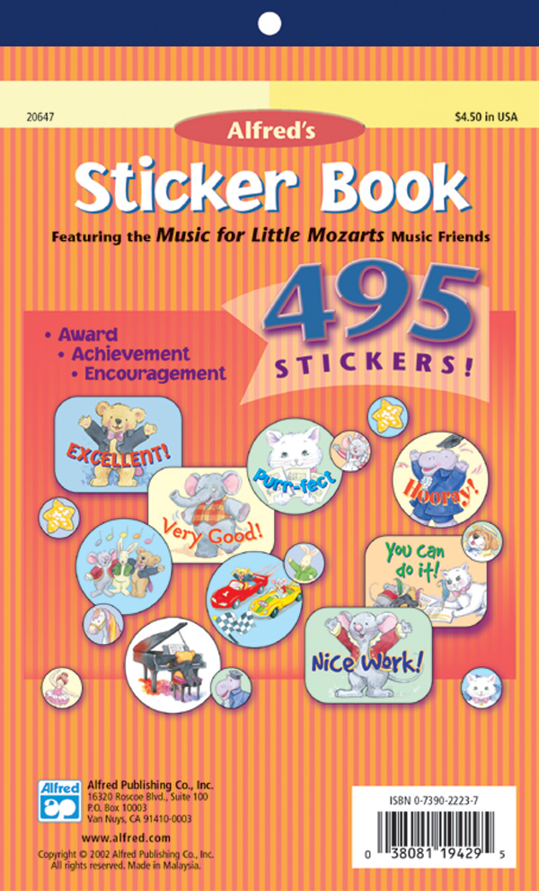 Music for Little Mozarts: Sticker Book: Piano Sticker Book | Alfred Music