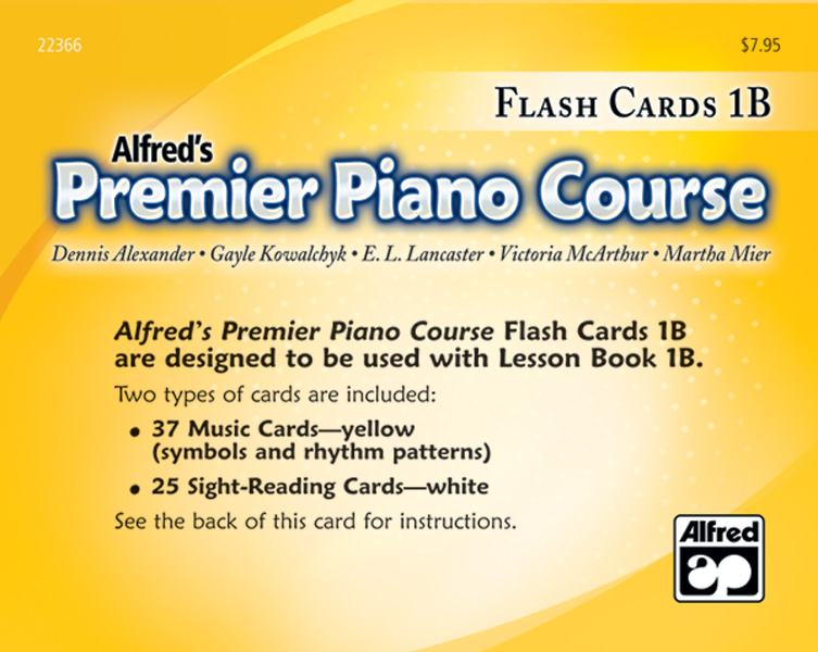 Premier Piano Course, Flash Cards 1B: Piano Flash Cards | Alfred Music