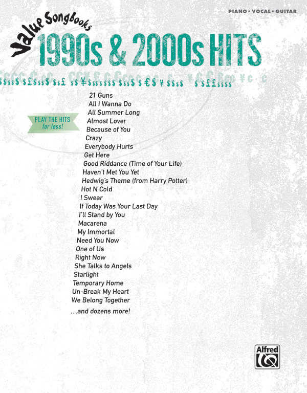 Value Songbooks: 1990s & 2000s Hits: | Sheet Music