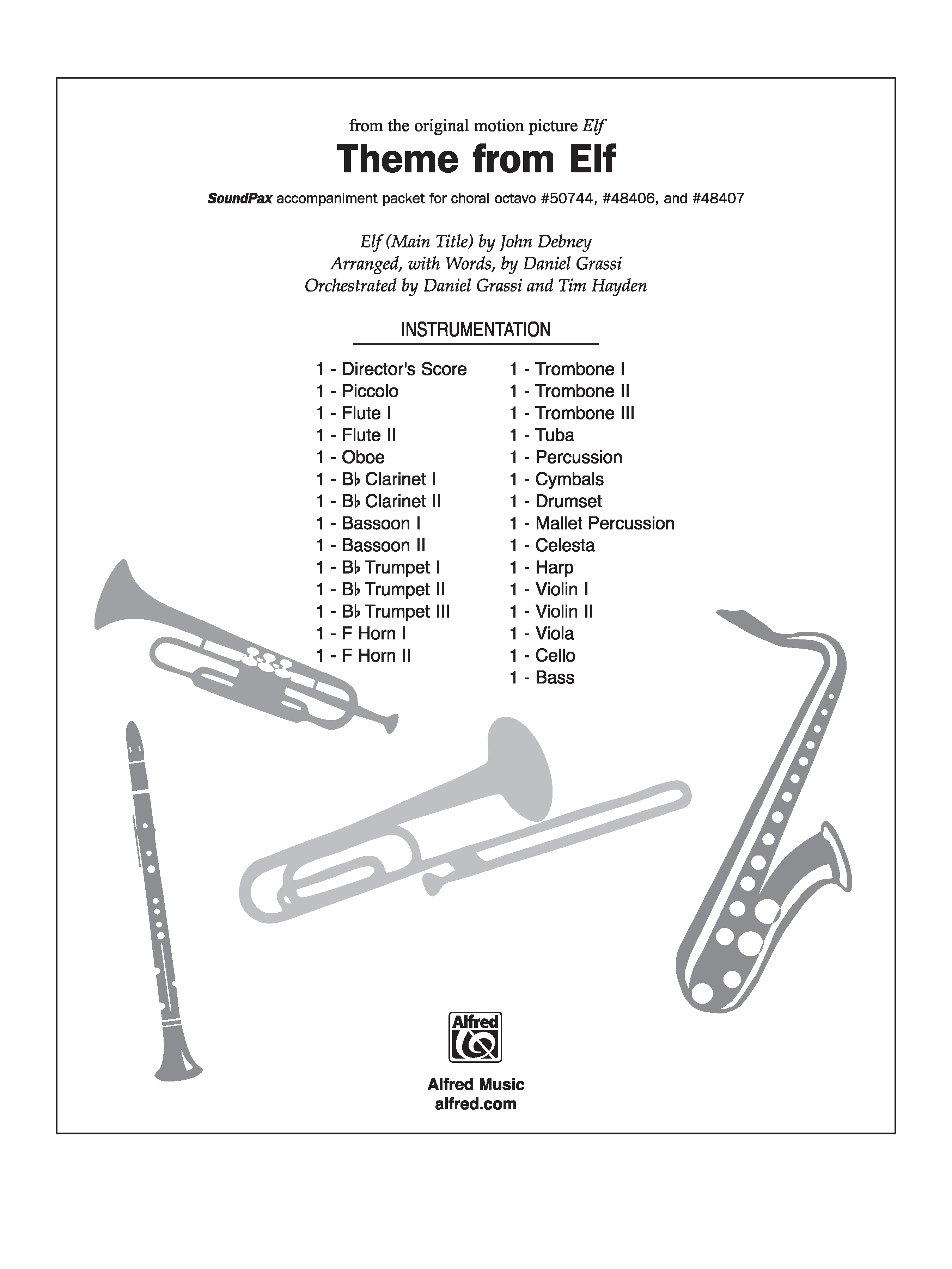 Theme from Elf: Drums: Drums Part - Digital Sheet Music Download