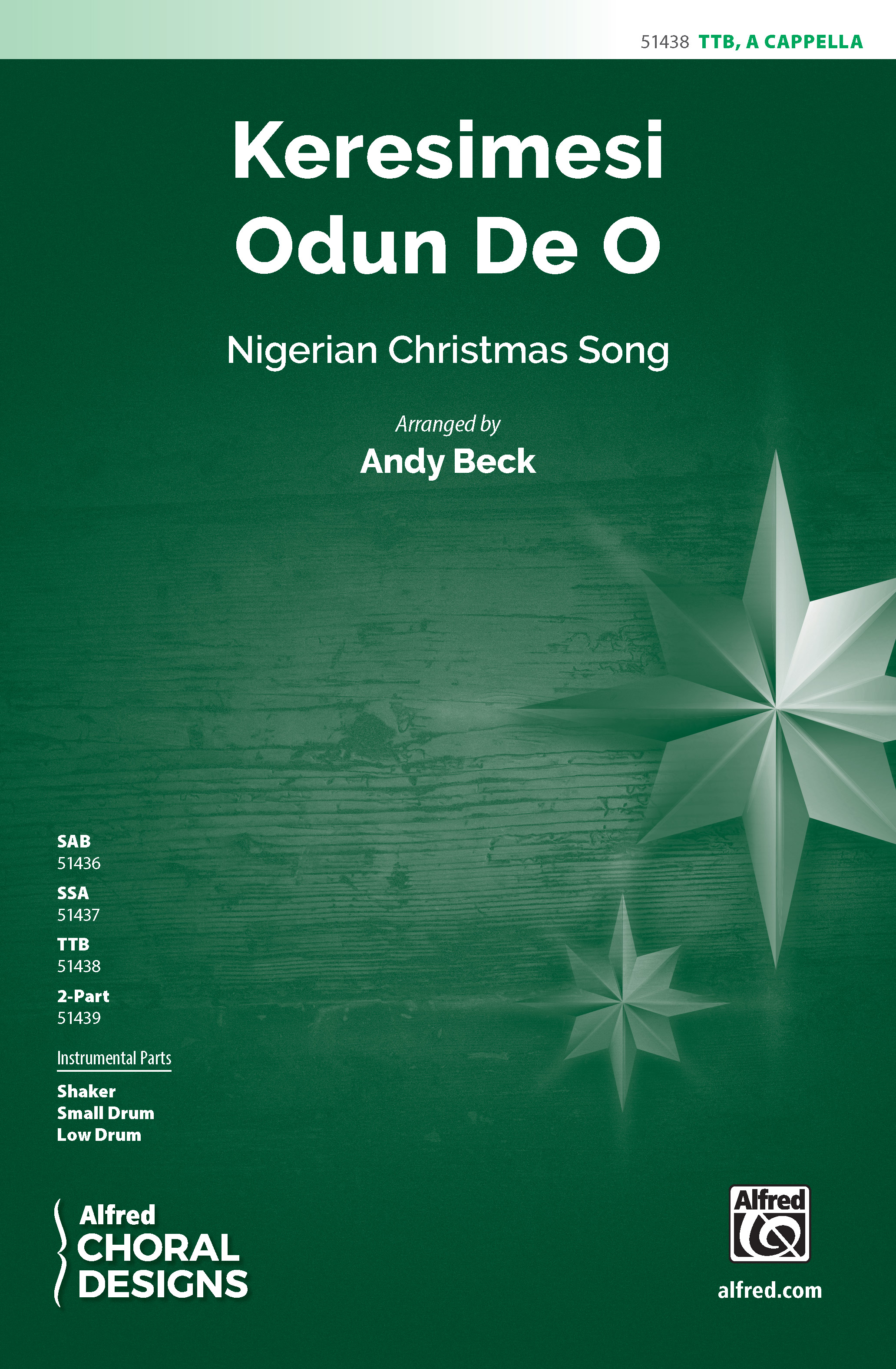 Keresimesi Odun De O: TTB a cappella Choral Octavo | Sheet Music