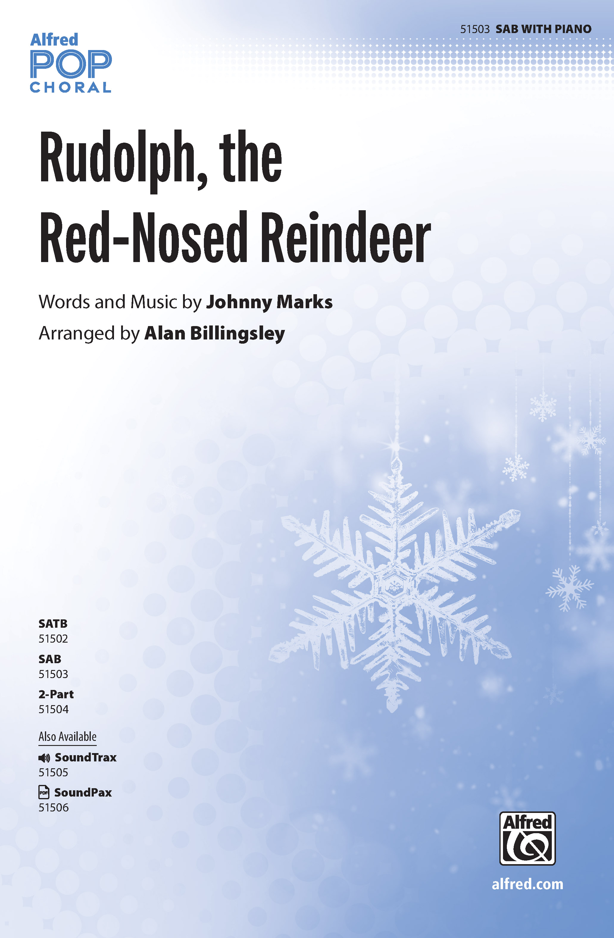 Rudolph, the Red-Nosed Reindeer: SAB Choral Octavo: Johnny Marks ...