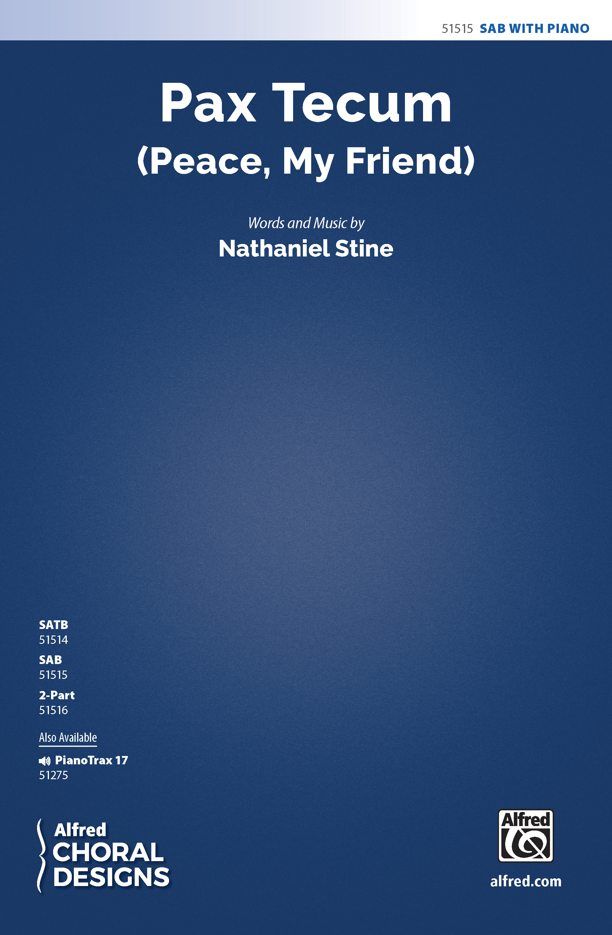 Pax Tecum: SAB Choral Octavo: Nathaniel Stine - Digital Sheet Music ...