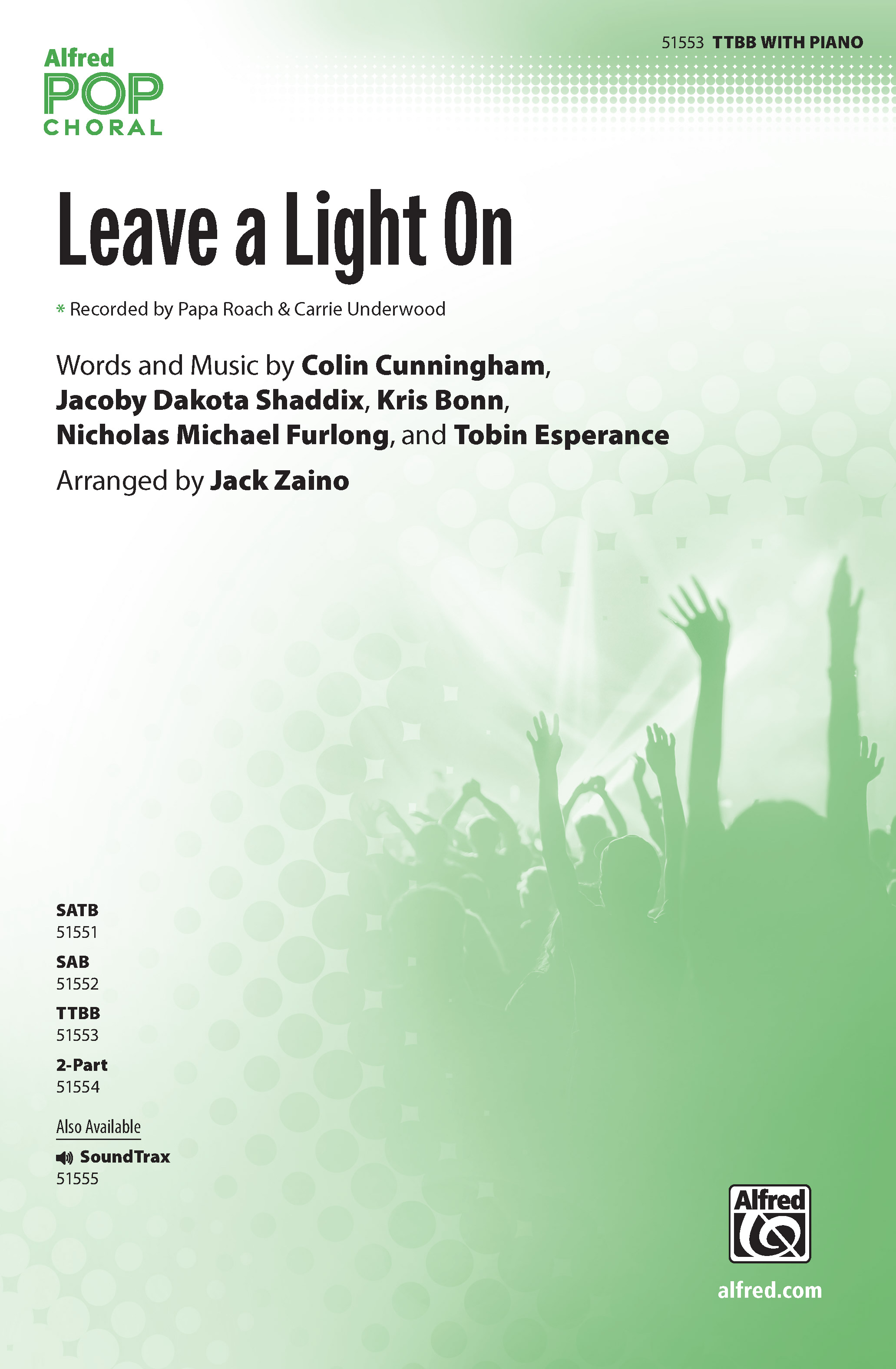Leave a Light On: TTBB Choral Octavo: Colin Cunningham - Digital Sheet ...