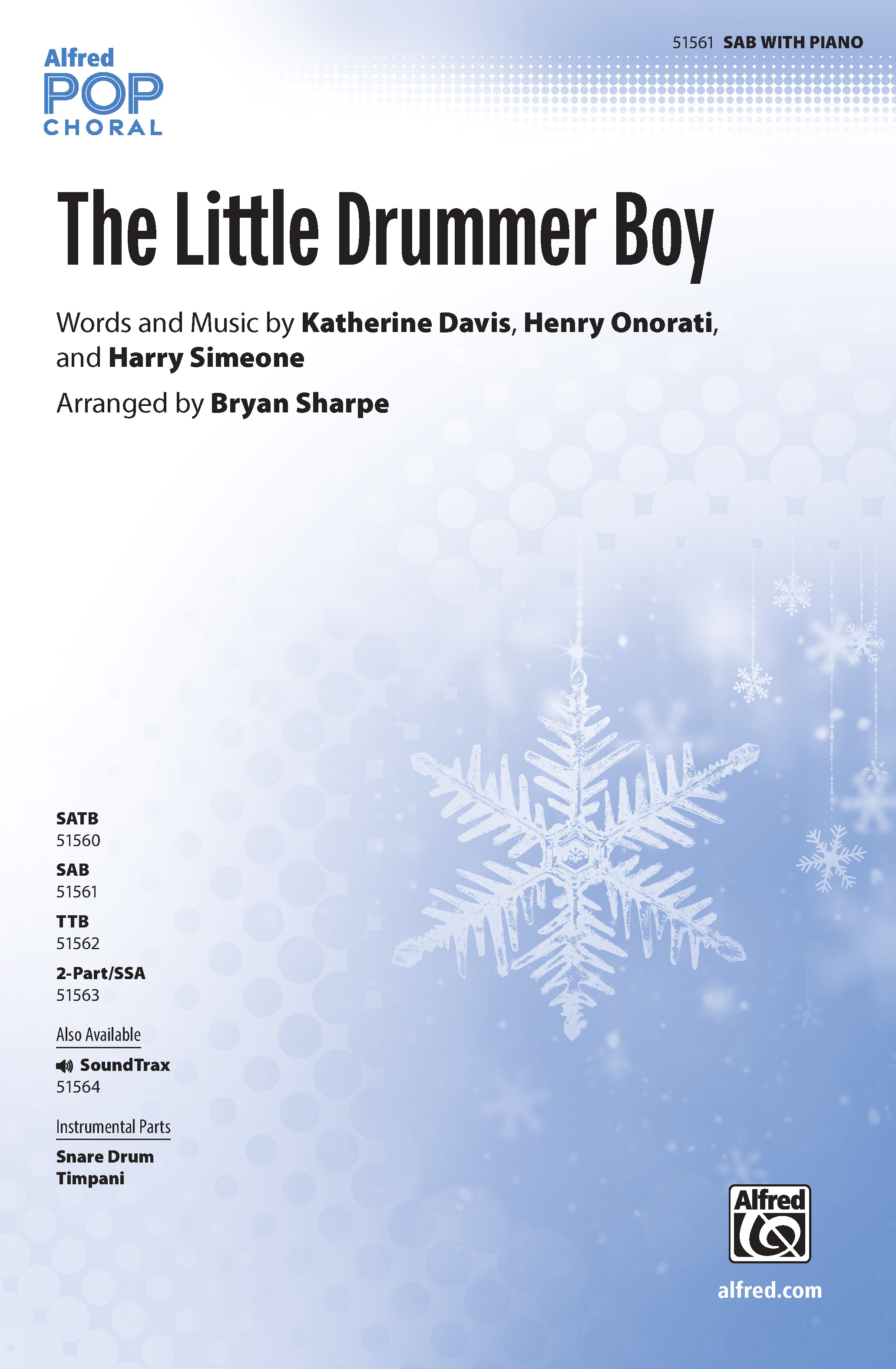 The Little Drummer Boy: SAB Choral Octavo: Harry Simeone | Sheet Music
