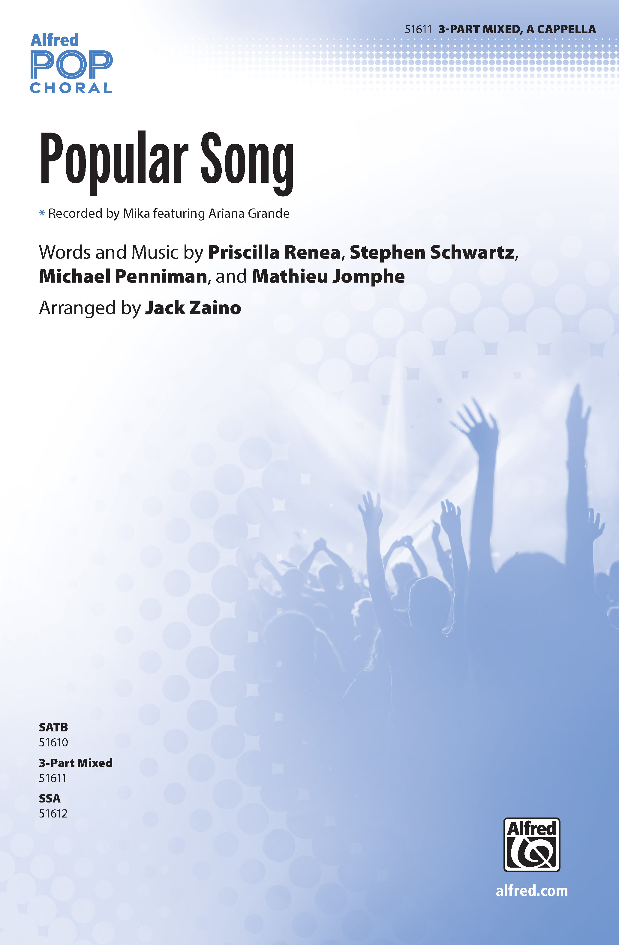 Popular Song: 3-Part Mixed a cappella Choral Octavo: Mathieu Jomphe ...