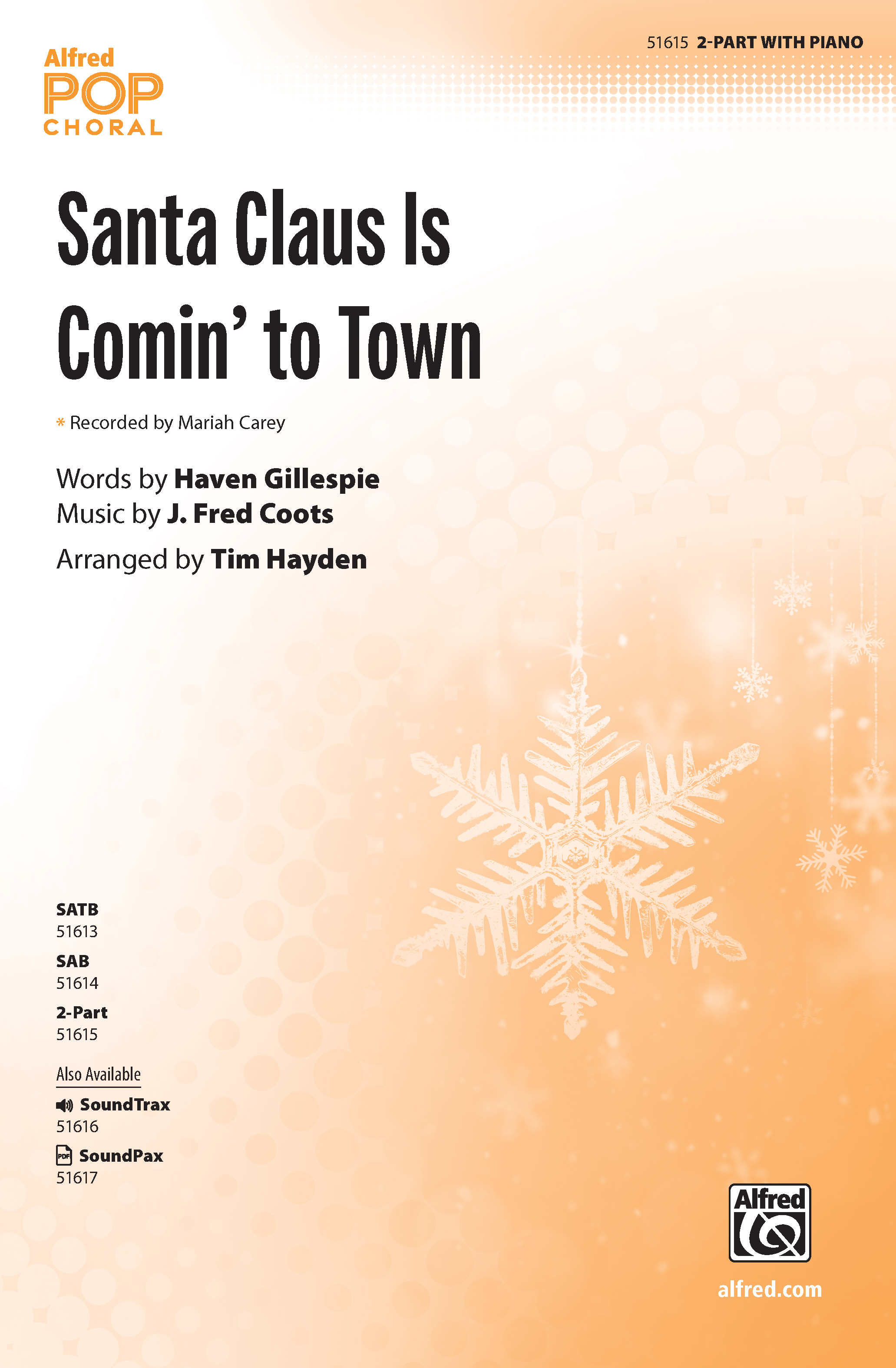 Santa Claus Is Comin' to Town: 2-Part Choral Octavo: J. Fred Coots ...
