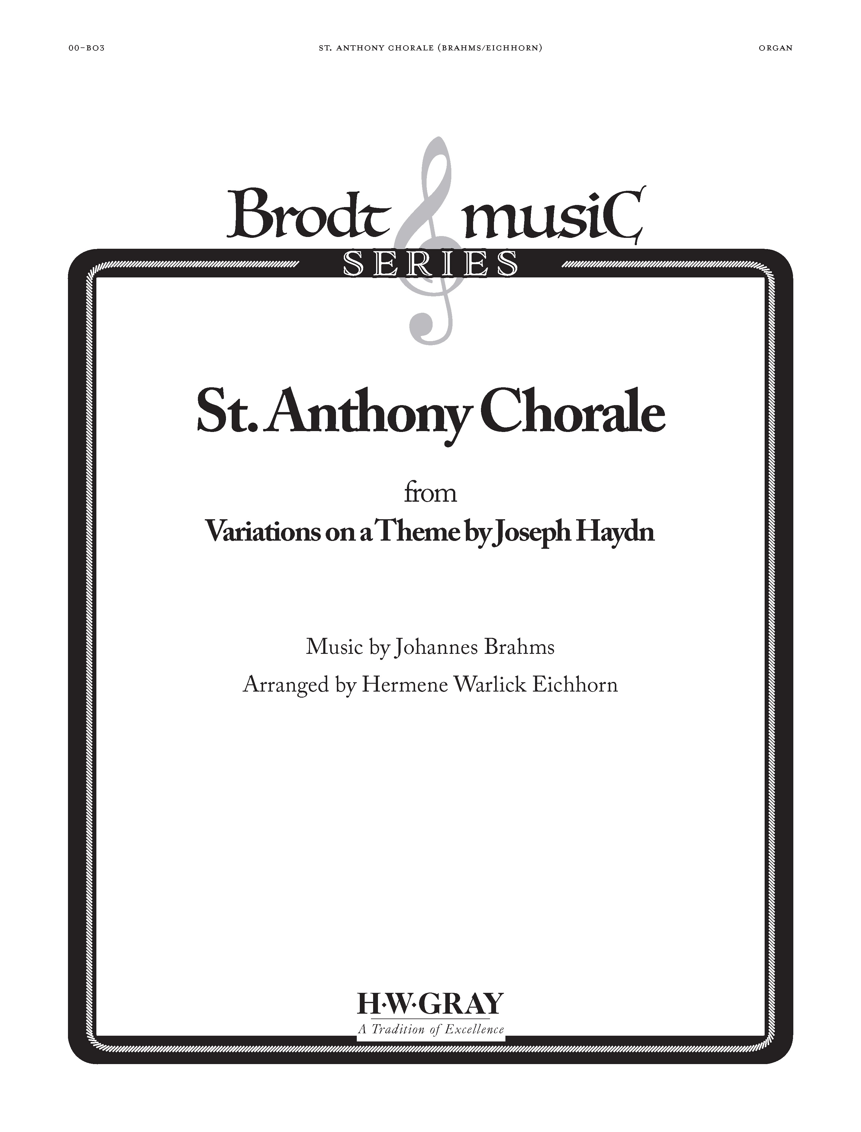 St. Anthony Chorale: : Johannes Brahms | Sheet Music