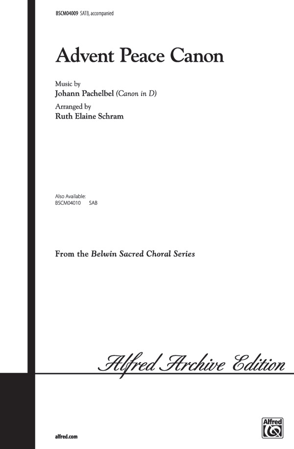 Advent Peace Canon: SATB Choral Octavo: Johann Pachelbel | Sheet Music