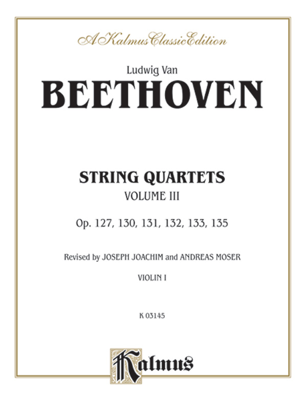 Beethoven: String Quartets, Volume III: String Quartet, Op. 132 (Violin II) Part - Digital Sheet ...
