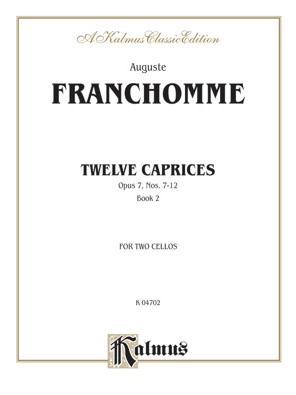 Franchomme: Twelve Caprices for Two Cellos, Op. 7 (Book II Score ...