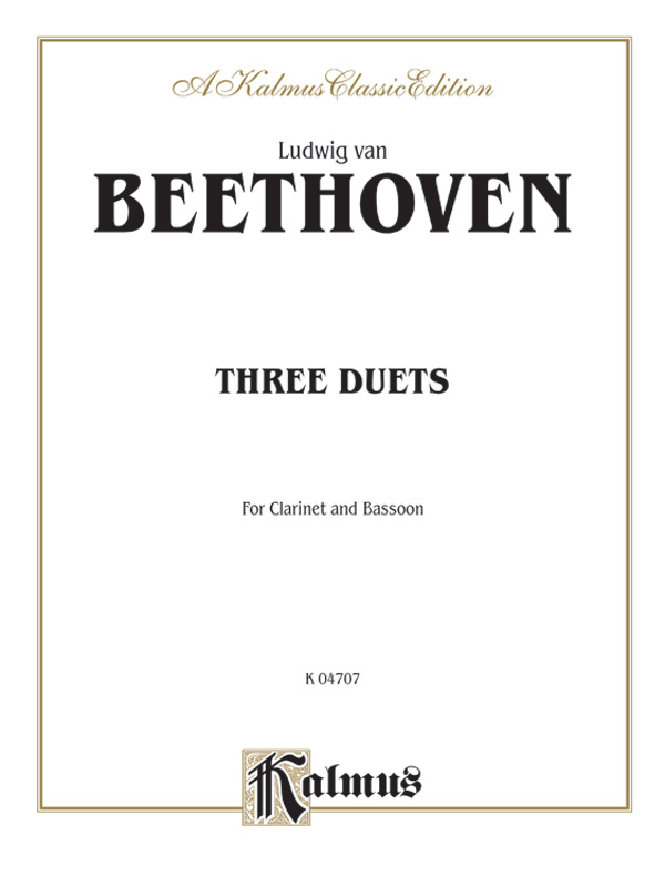 Beethoven: Three Duets for Clarinet and Bassoon: Duet No. 1 - Clarinet ...