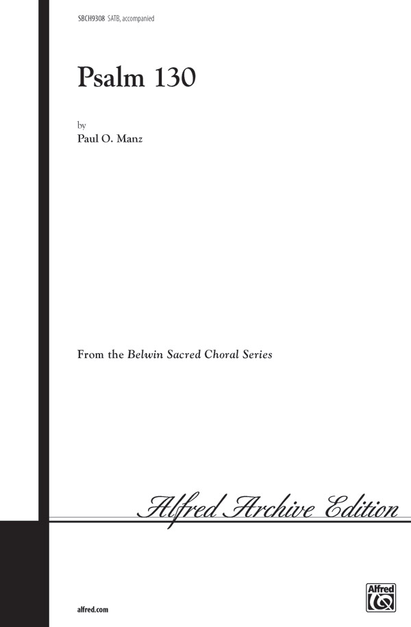 Psalm 130: SATB Choral Octavo: Paul O. Manz - Digital Sheet Music Download