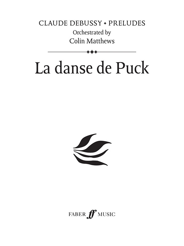 La danse de Puck: Full Orchestra Study Score: Claude Debussy | Sheet Music