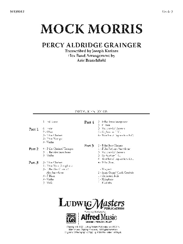 Mock Morris: Flexible Band/String Ensemble Score: Percy Aldridge ...
