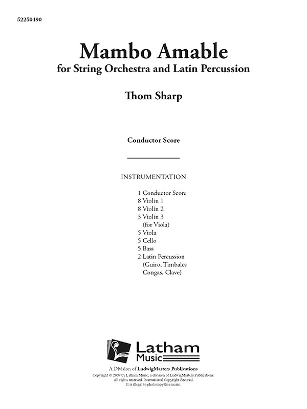 Mambo Amable: Conductor Score: Thom Sharp | Sheet Music