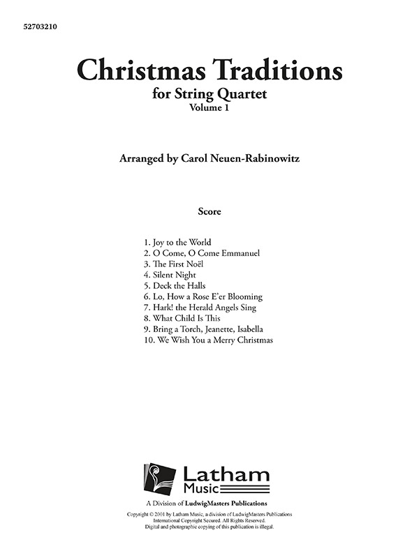 Christmas Traditions Vol. 1: Conductor Score: Carole Neuen-Rabinowitz ...