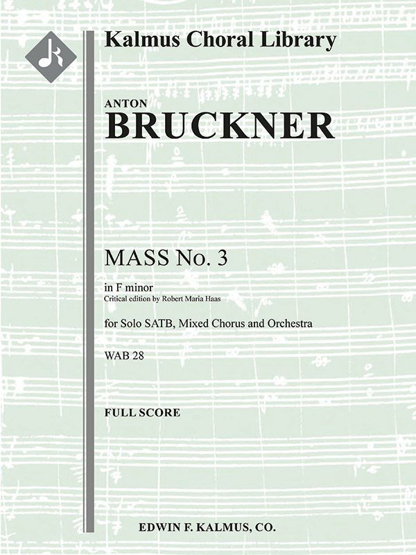Mass No. 3 in F minor: Mass, Orchestra Accompaniment, Conductor Score ...
