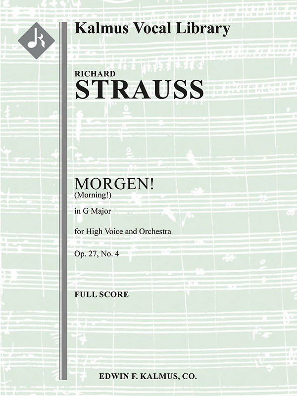 Morgen from Four Songs, Op. 27/4 [composer's transcription in G]: High ...