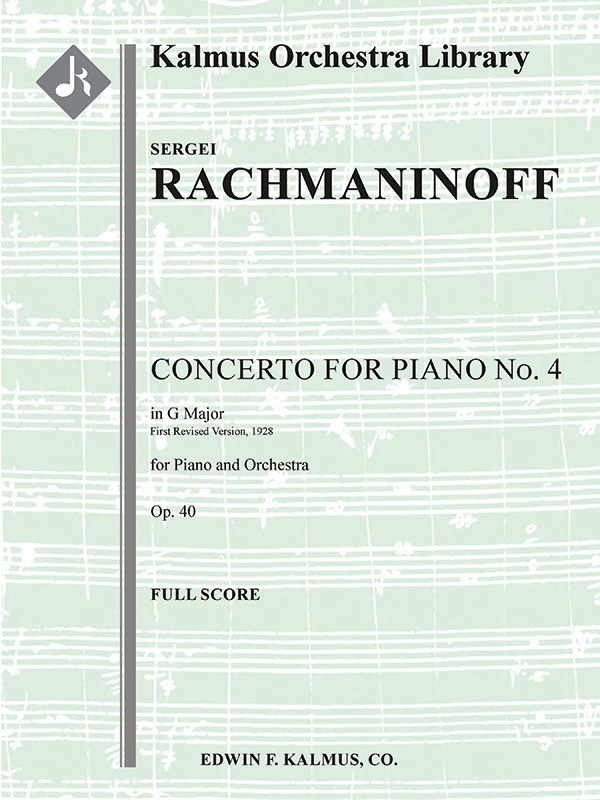Concerto for Piano No. 4 in G minor, Op. 40 (First revised edition ...