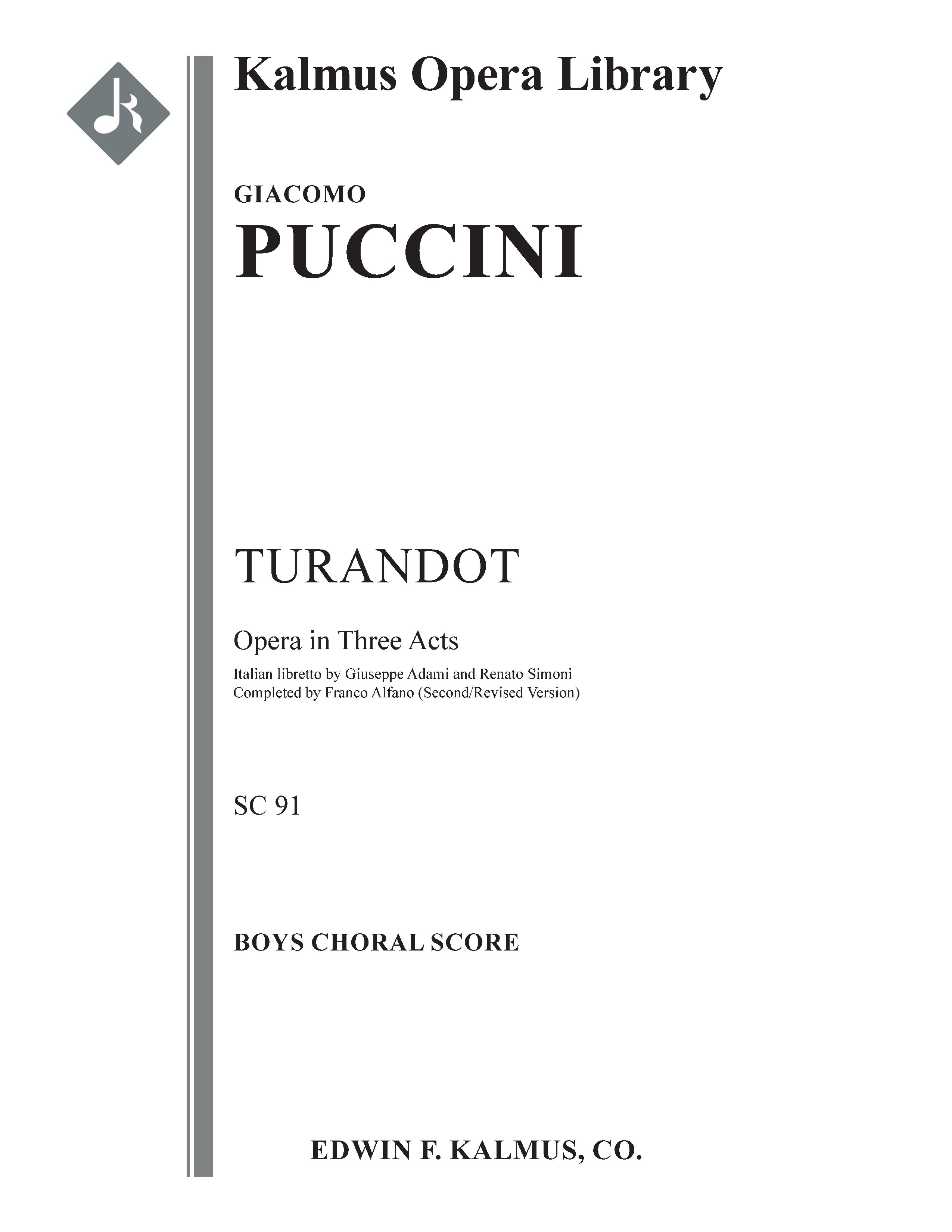 Turandot (Alfano II - Revised Completion): Serious Opera, Orchestra ...