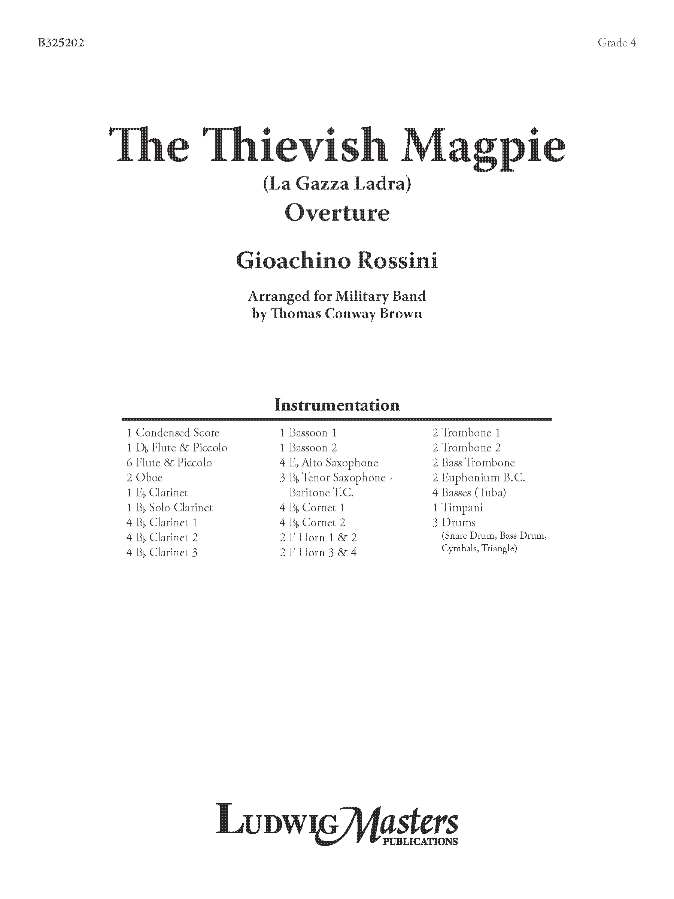 La Gazza Ladra (The Thieving Magpie): Overture: Concert Band, CS ...