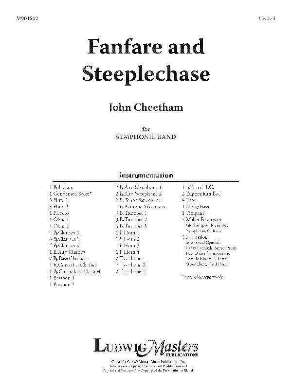 Fanfare and Steeplechase: Concert Band, Ensemble Works Conductor Score ...
