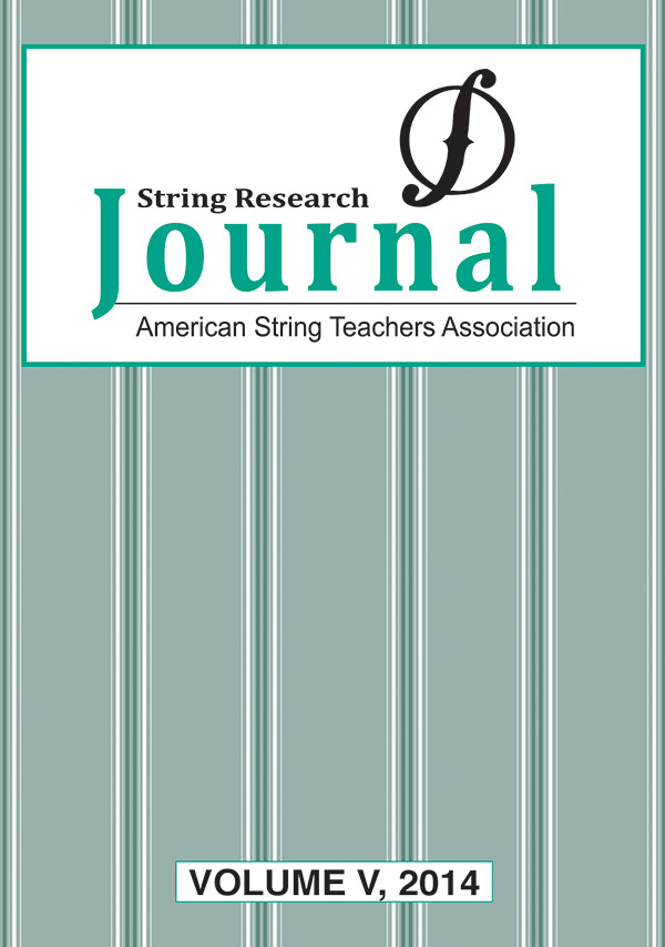 String Research Journal: Volume V, 2014: Book | Sheet Music
