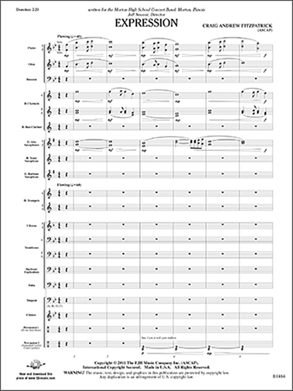 Expression: Score: Concert Band Score: Craig Andrew Fitzpatrick ...