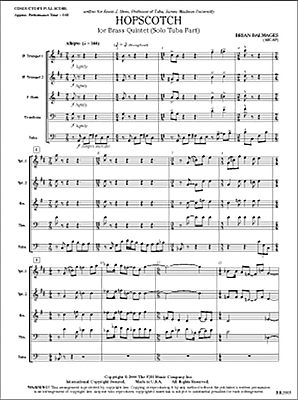 Hopscotch: Brass Ensemble Conductor Score & Parts: Brian Balmages ...