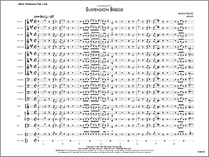 Suspension Bridge: Jazz Ensemble Conductor Score: Ryan Fraley | Sheet Music