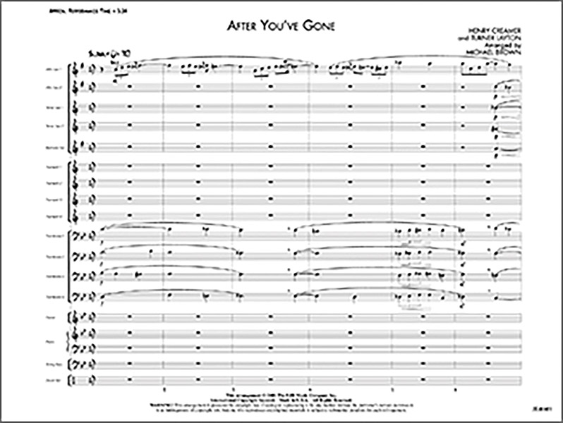 After You've Gone: Jazz Ensemble Conductor Score: Henry Creamer | Sheet ...