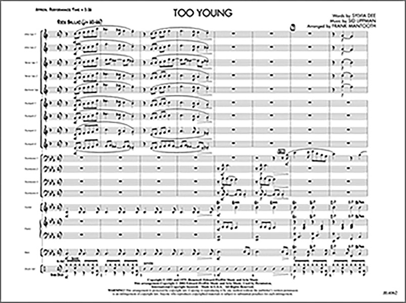 Too Young: Jazz Ensemble Conductor Score: Sid Lippman | Sheet Music