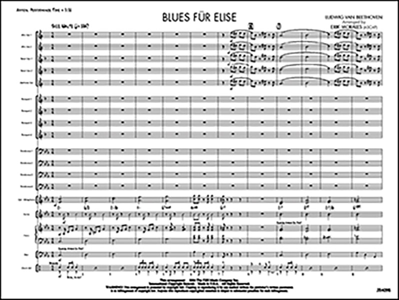 Blues für Elise: Trumpet 3: Trumpet 3 Part: Ludwig van Beethoven - Digital Sheet Music Download