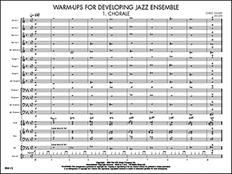 Warm-Ups for Developing Jazz Ensemble: Tenor Sax 1: Tenor Sax 1 Part ...