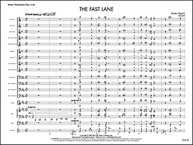 The Fast Lane: Jazz Ensemble Conductor Score & Parts: Ryan Fraley ...
