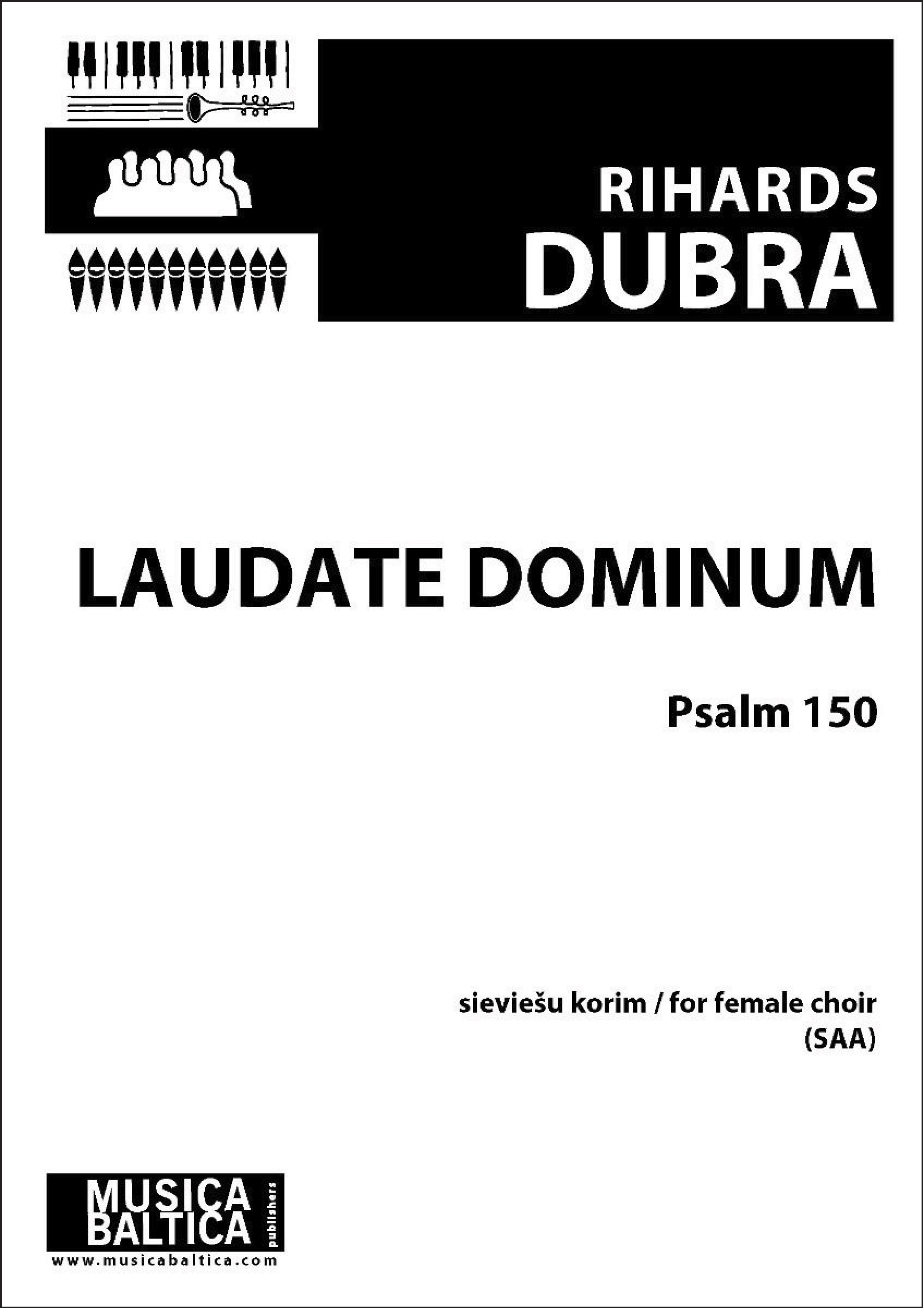 Laudate Dominum for SAA Choir: Upper Voices Choral Octavo: Rihards ...