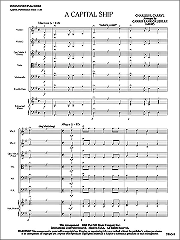A Capital Ship: String Orchestra Conductor Score & Parts: Charles E ...