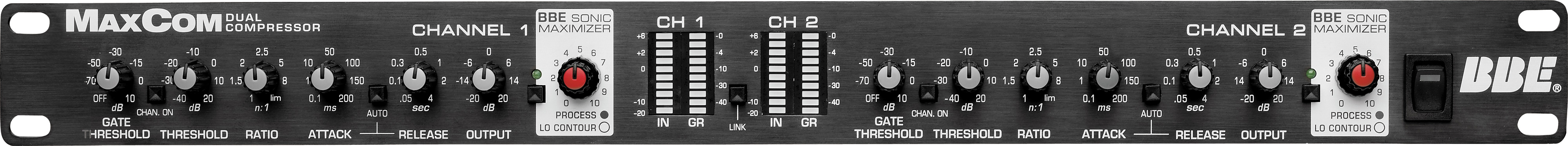 BBE MaxCom 2 Channel Compressor/Limiter with built in Sonic Maximizer ...